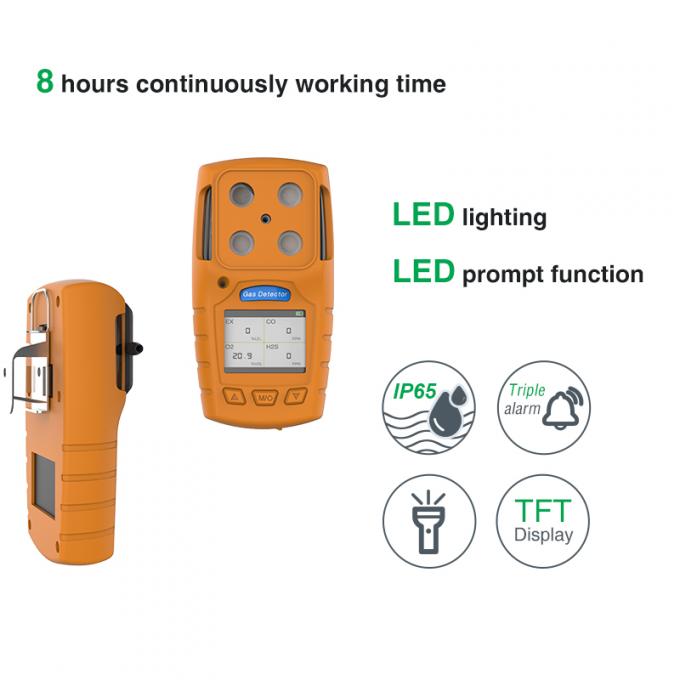 Personal multi gas detector with Audible, Visual, Vibration ...