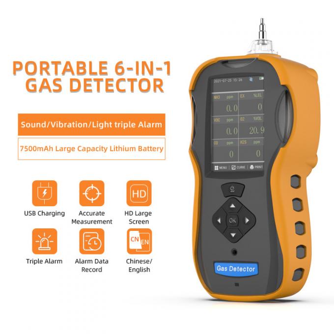 Multi Toxic Ex Gases Handheld Gas Analyzer VOCs Pump Suction Monitoring ...